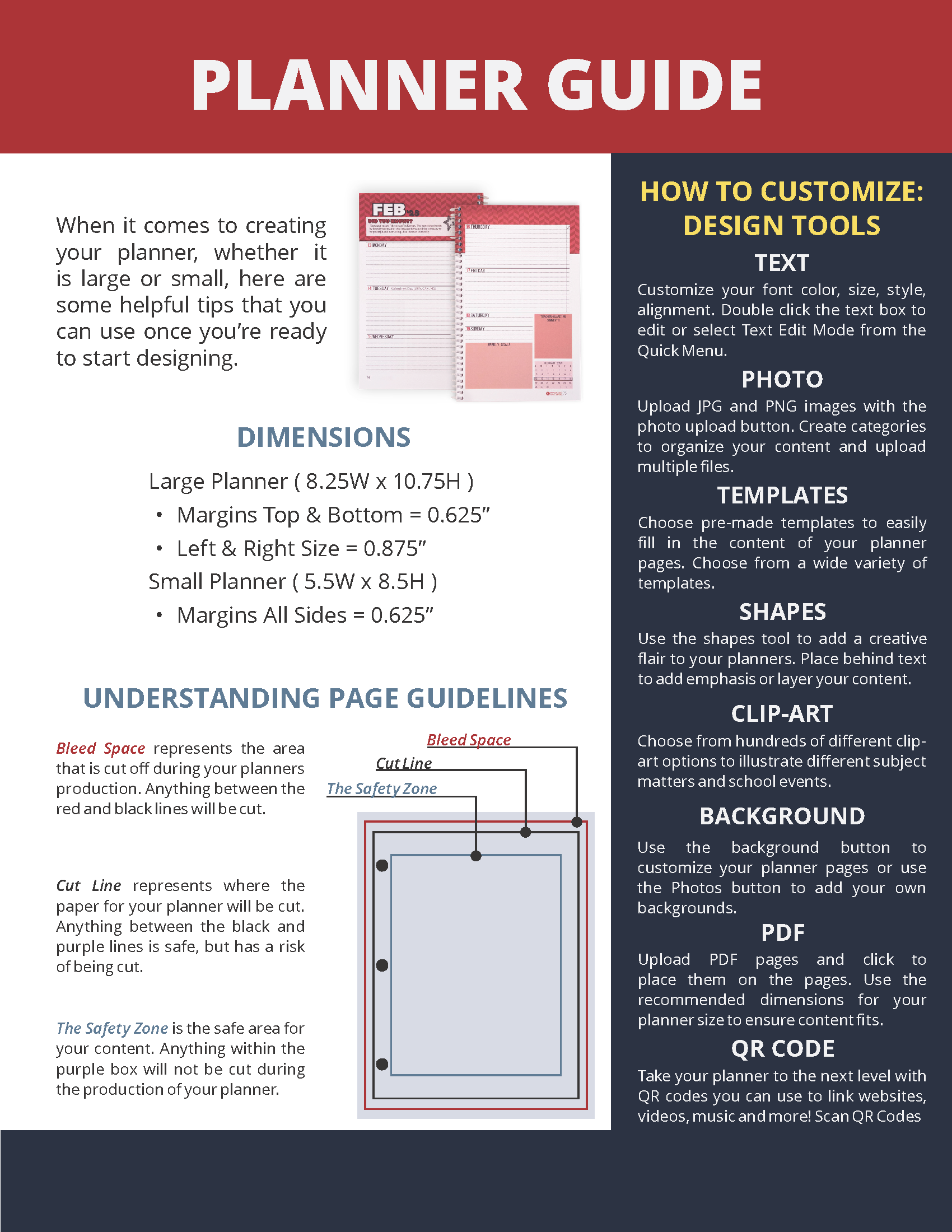 Margin Guides – Entourage School Planners